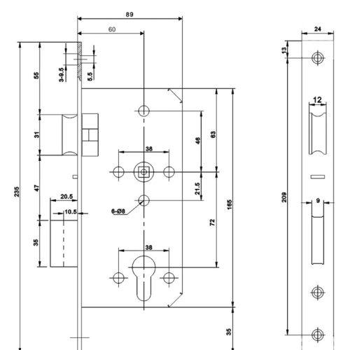 Buy DIN Euro Profile Escape Lock|EuroArt