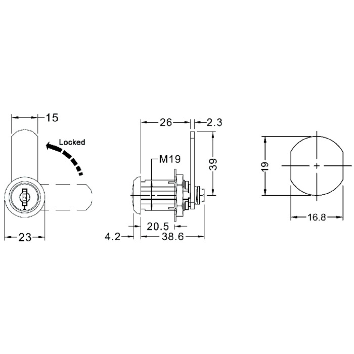 Cam Lock 90 Degree - EuroArt