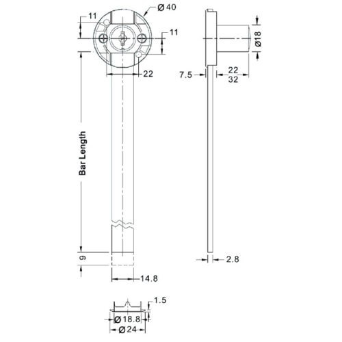 Side mount Pedestral Lock - EuroArt