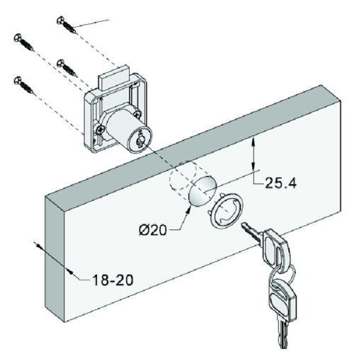 Drawer Lock - EuroArt
