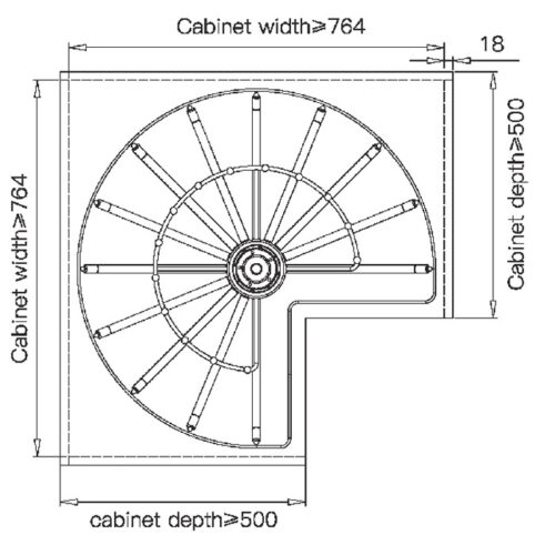 Three Layer rotating Corner unit - EuroArt